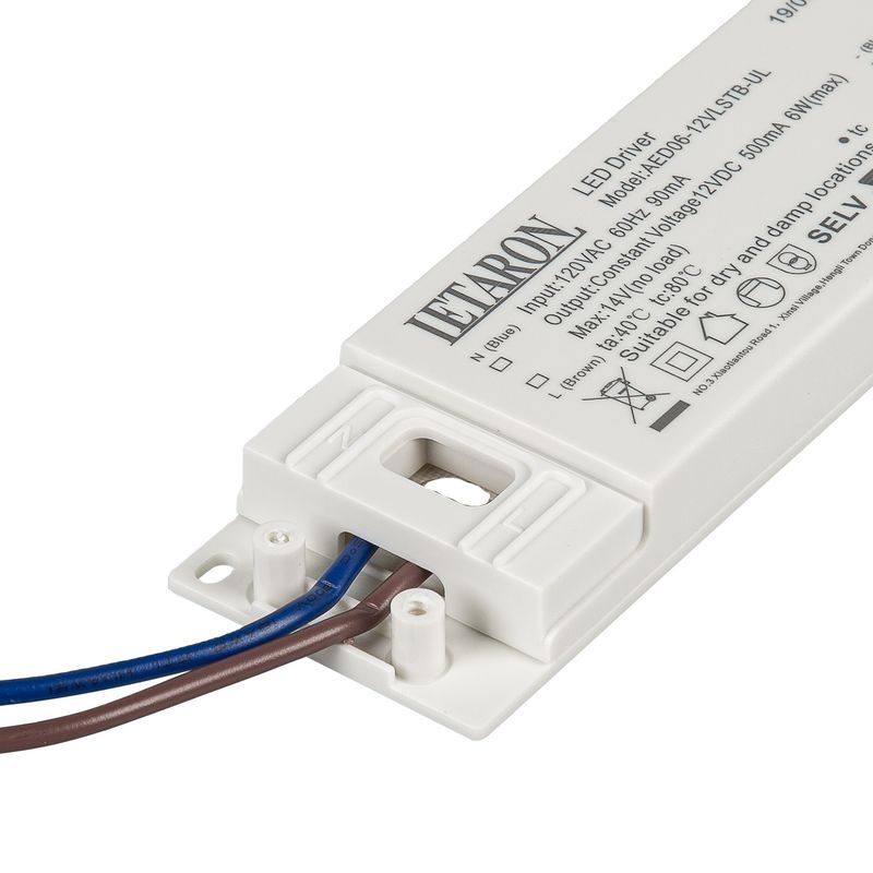 Super Thin Thickness 13.5mm 12V 24V LED DRIVER 120VAC 6W For Furniture ...